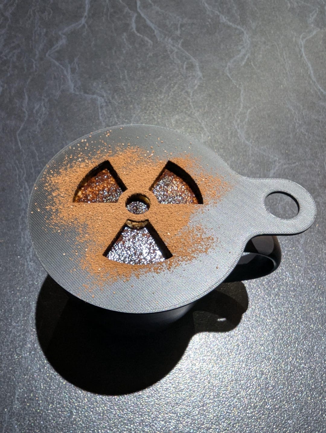 3D Printer Coffee Stencil STL File: Radiation & Biohazard Symbols ...