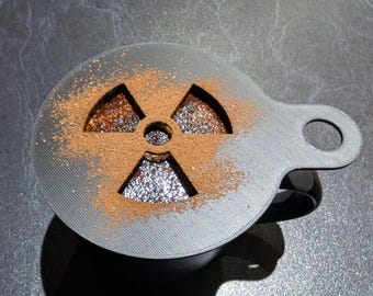 3D Printer Coffee Stencil STL File: Radiation & Biohazard Symbols ...