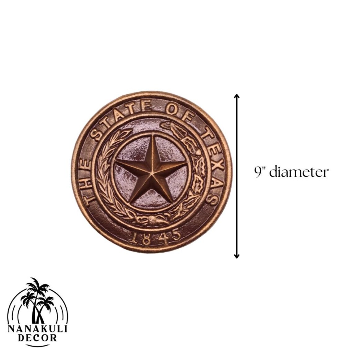 Cast Iron Texas Seal Medallion - Kona/copper - Etsy