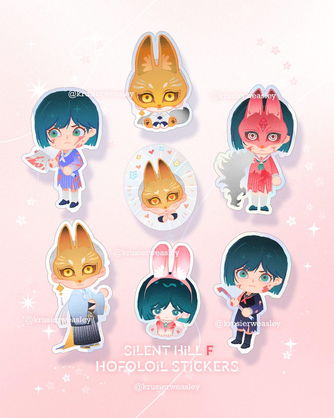 Pre-order Silent Hill F | Holofoil Stickers - Etsy