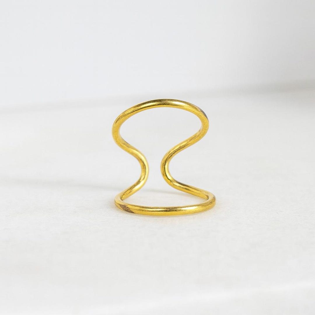 Adjustable Gold Arthritis Ring for Joint With Stylish Wave Design ...
