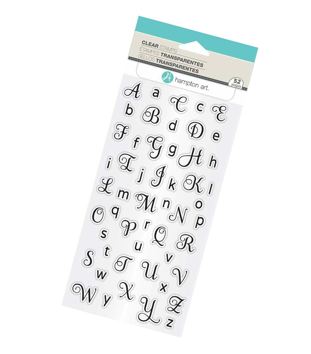 Hampton Art Clear Stamp Set - Script Alphabet Letters SC0782 - Etsy