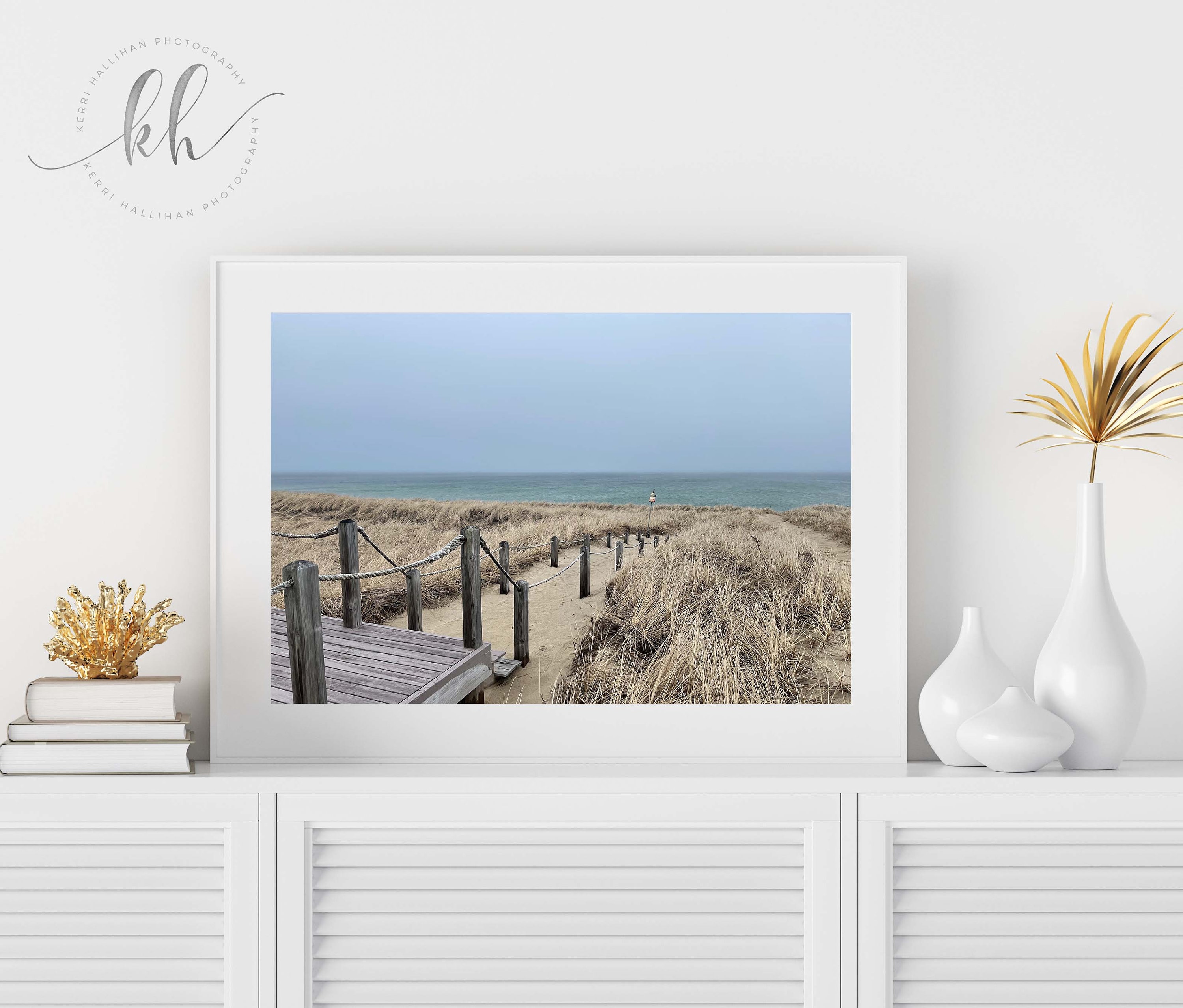 Cape Cod Beach Dune Walkway Photo // Nautical Landscape // Scusset ...