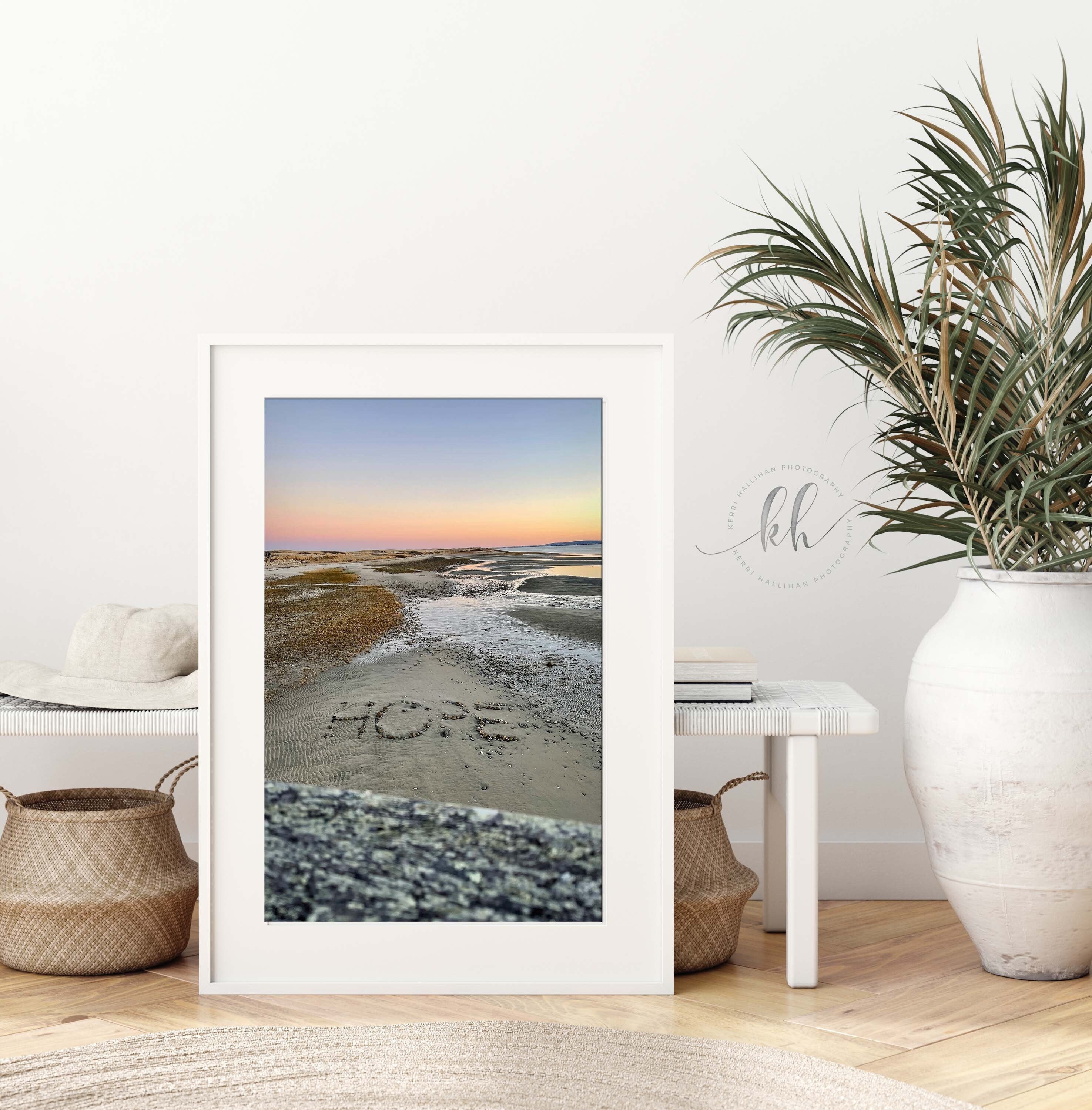 Writing in the Sand // Gift of Hope // Duxbury Beach Photograph ...