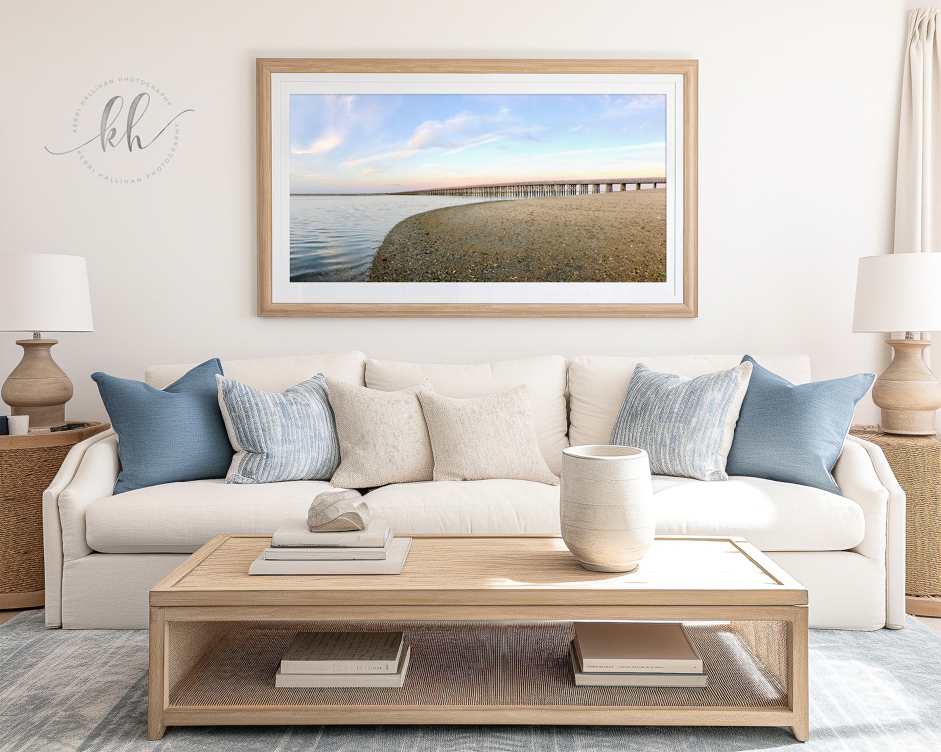 Powder Point Bridge Panoramic // Duxbury Beach Photograph // Nautical ...