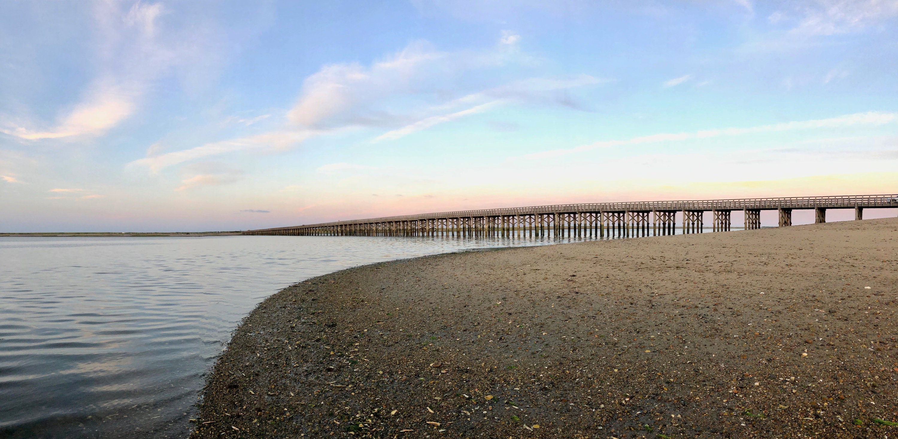 Powder Point Bridge Panoramic // Duxbury Beach Photograph // - Etsy