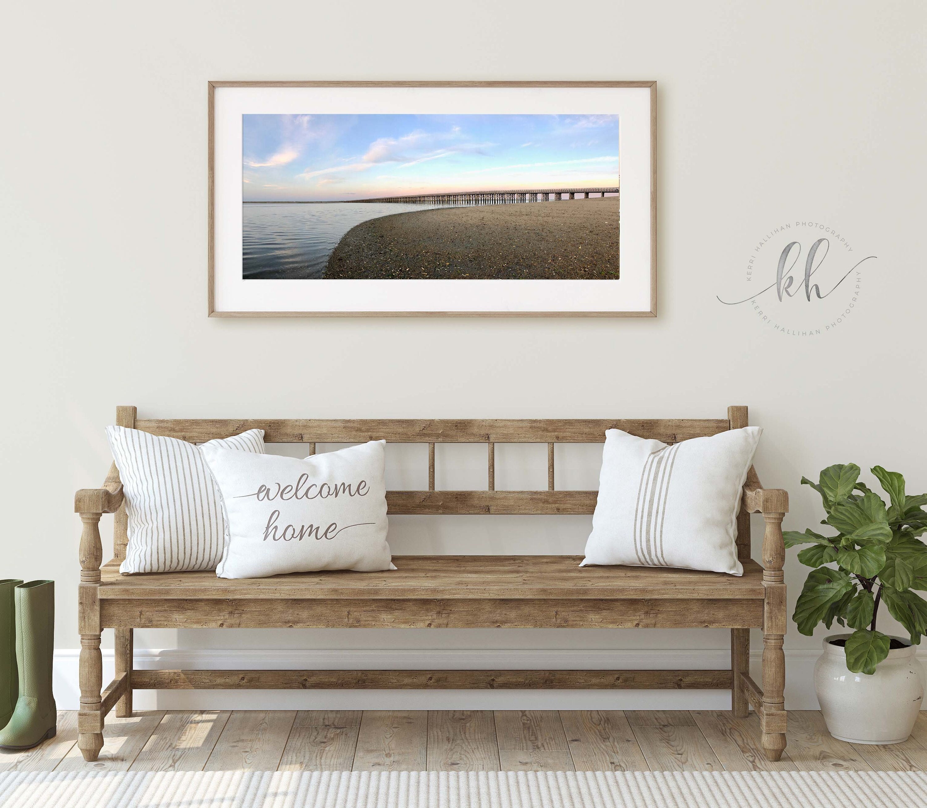 Powder Point Bridge Panoramic // Duxbury Beach Photograph // - Etsy