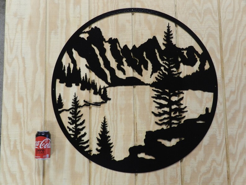 Mountain Lake - Metal Wall Art - Etsy