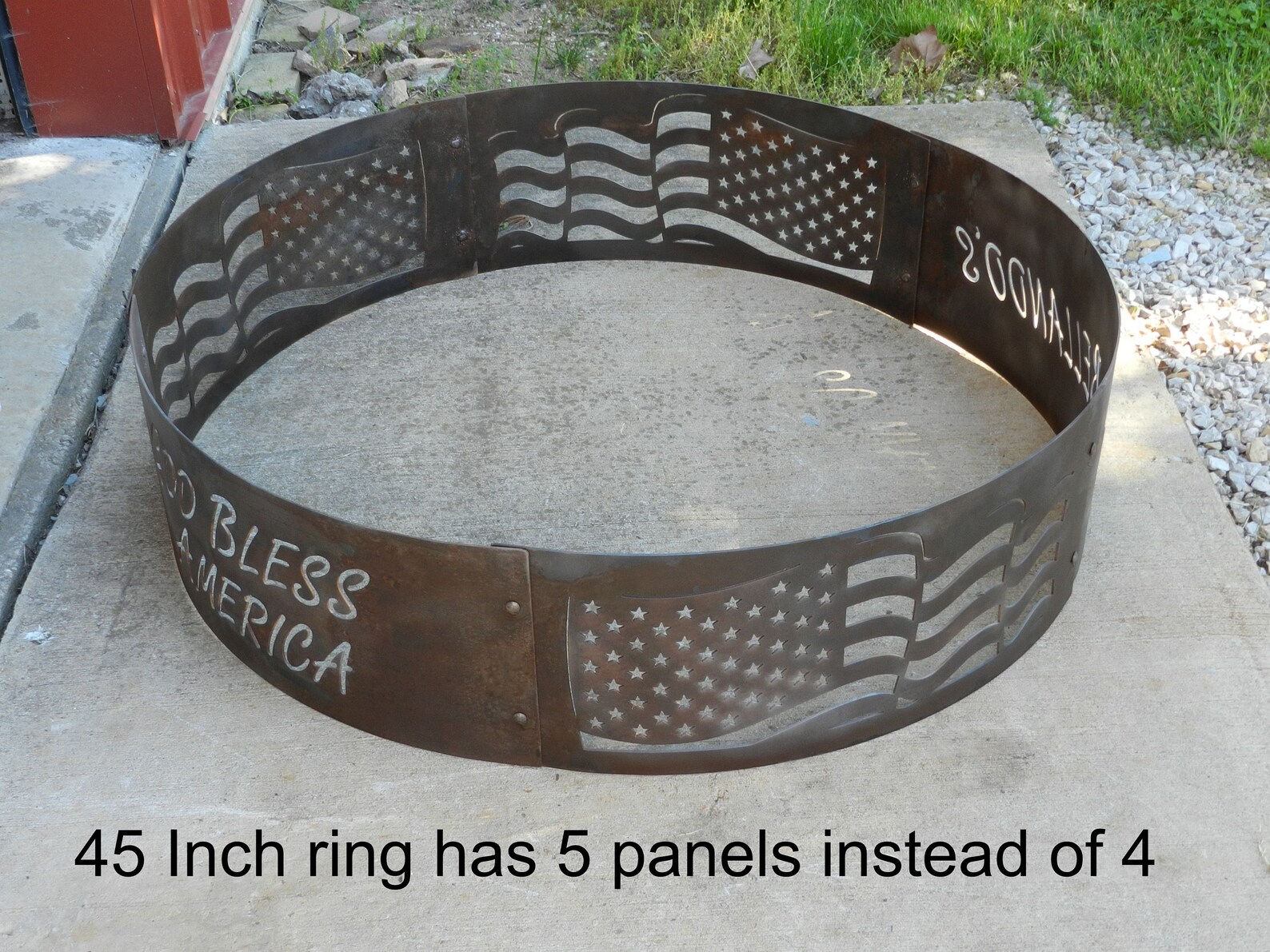 Fire Ring Fire Pit Personalized Portable American Flag - Etsy