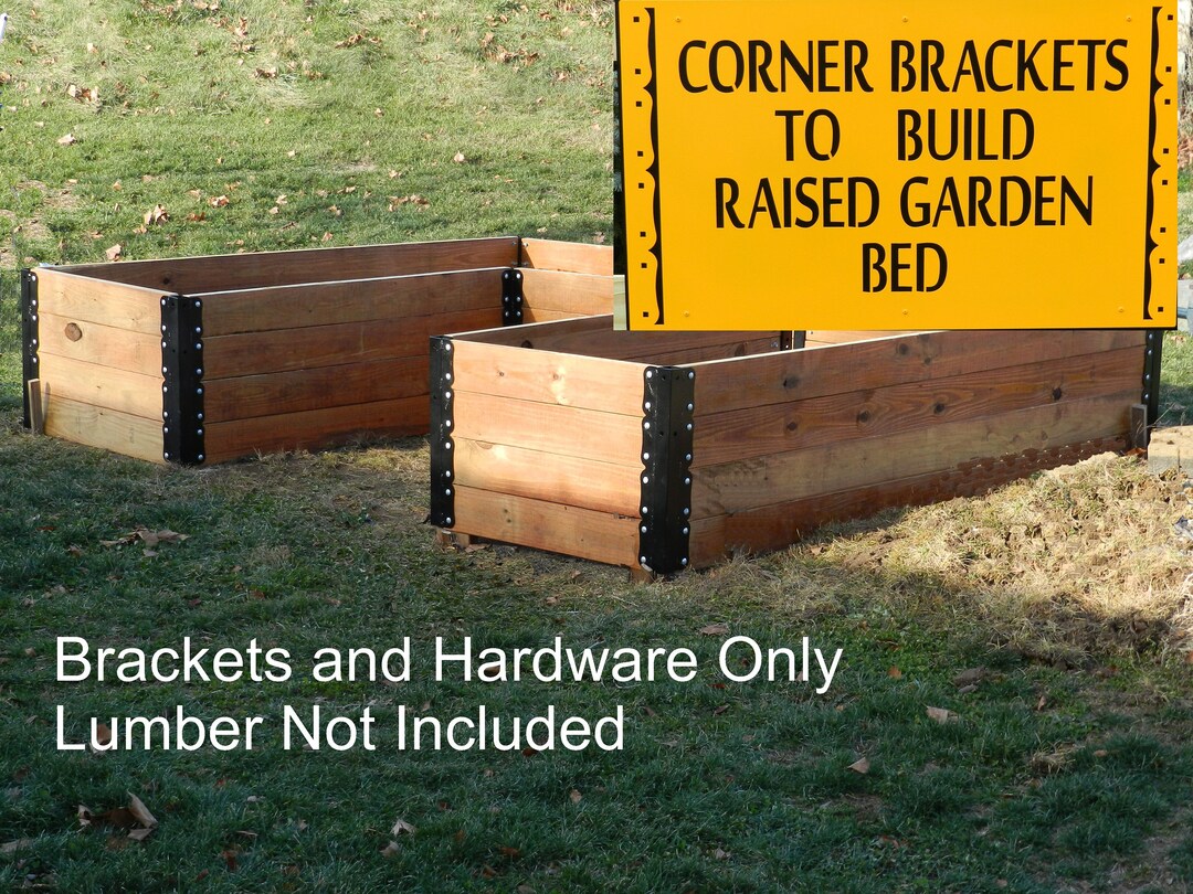 Corner Brackets to Build Raised Garden Bed, 4 Board Height / Deer Proof ...