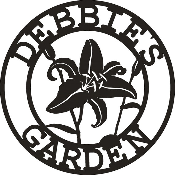 Items similar to Lily - Personalized Garden Sign - Metal Wall Art on Etsy