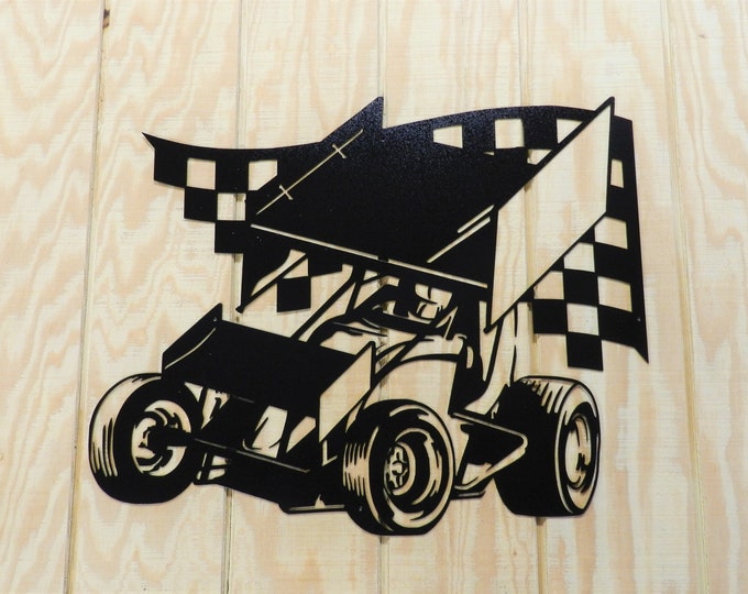 Sprint Car Racing Metal Wall Art | Etsy