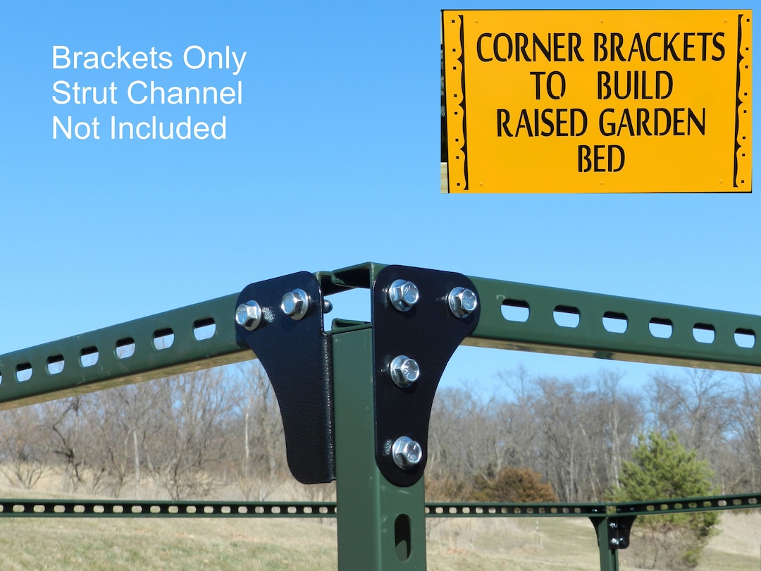 Brackets to Build a Strut Channel Frame for Fencing a Garden Bed / Deer ...