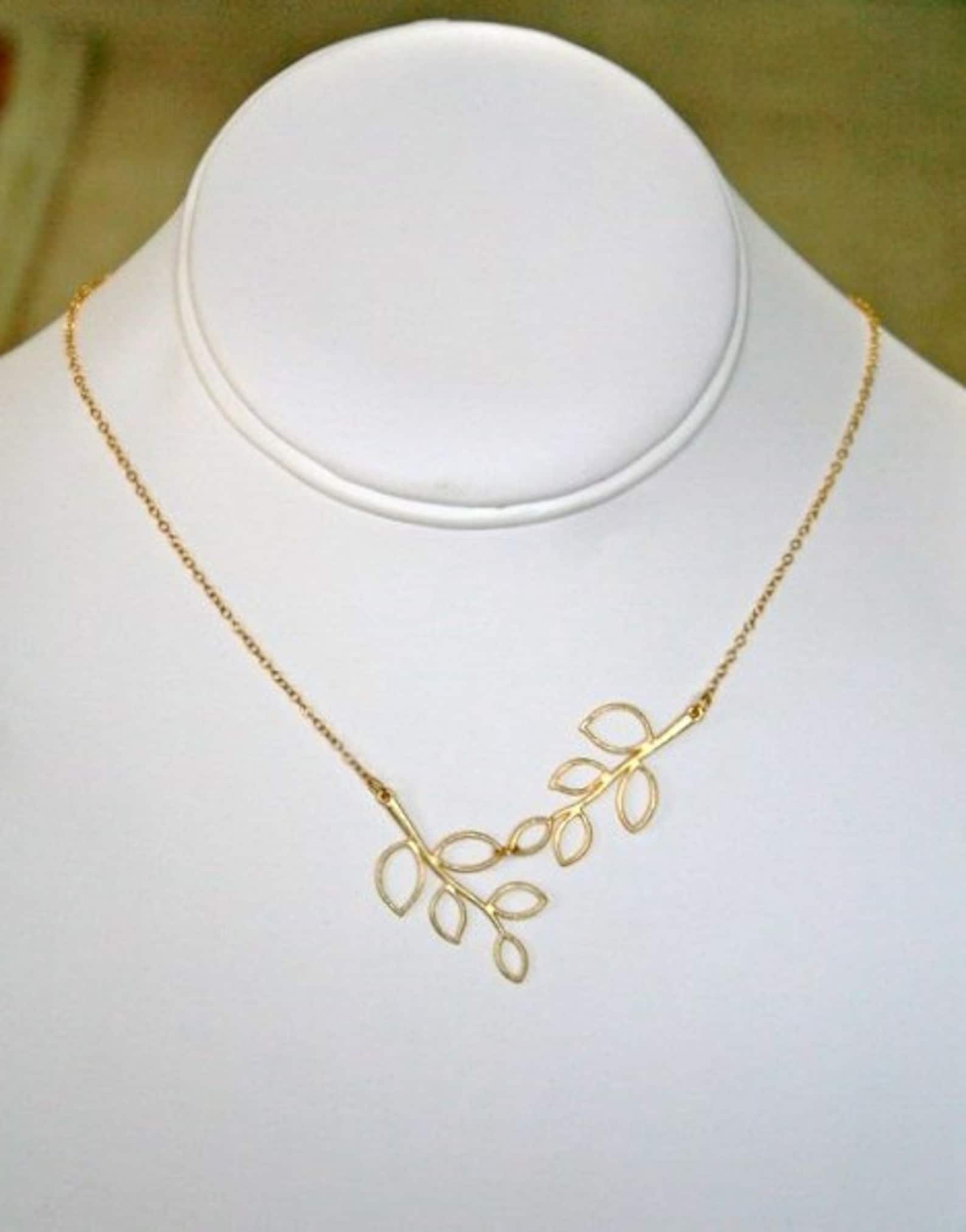 Gold Leaf Necklace. Autumn Leaves Necklace. Gold Filled Necklace ...