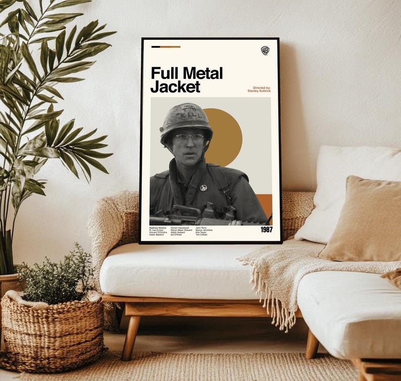 Full Metal Jacket Poster - Movie Poster - Midcentury Modern Art ...
