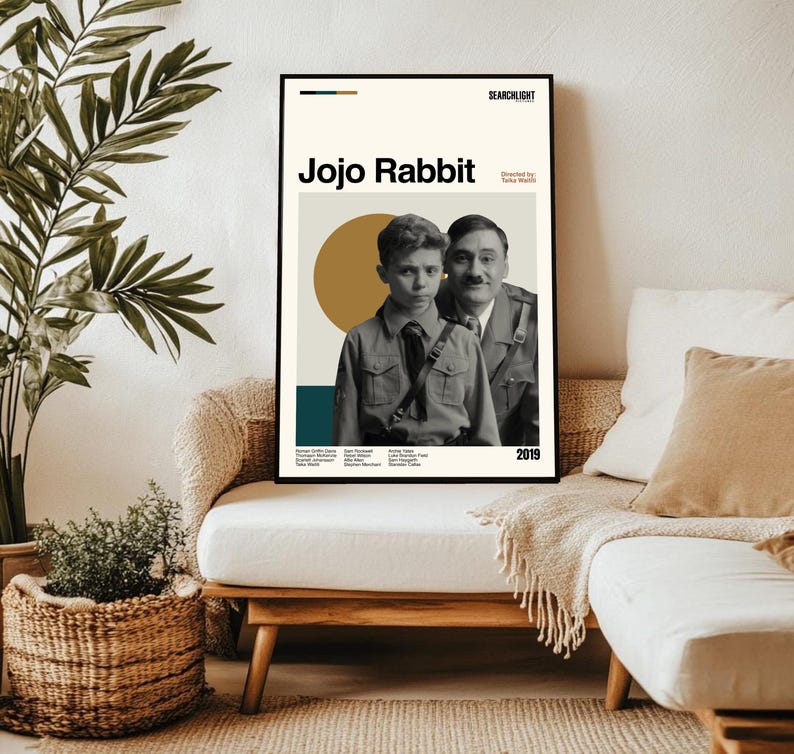 Jojo Rabbit Poster - Movie Poster - Midcentury Modern Art - Minimalist ...