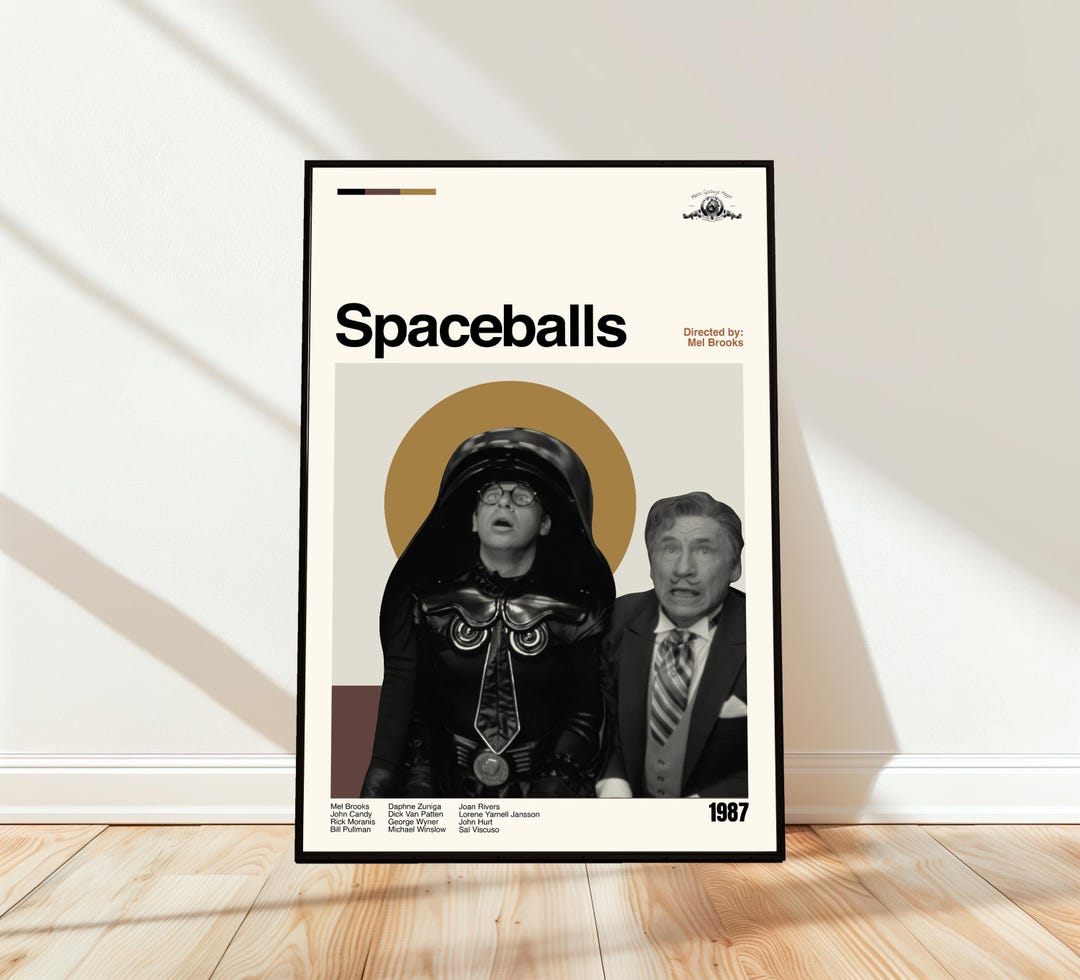 Spaceballs Poster - Movie Poster - Midcentury Modern Art - Minimalist ...