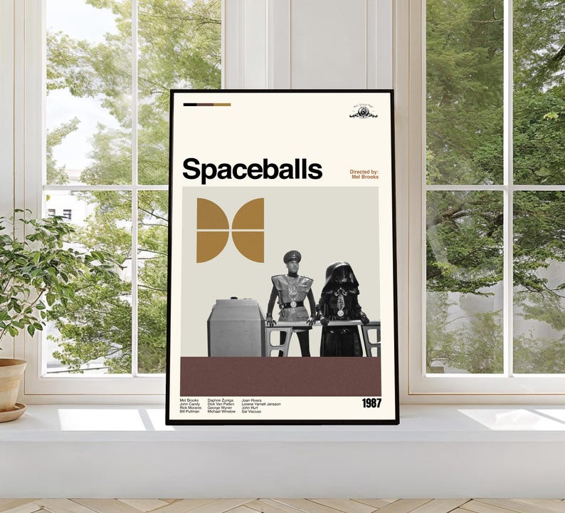 Spaceballs Poster - Movie Poster - Midcentury Modern Art - Minimalist ...