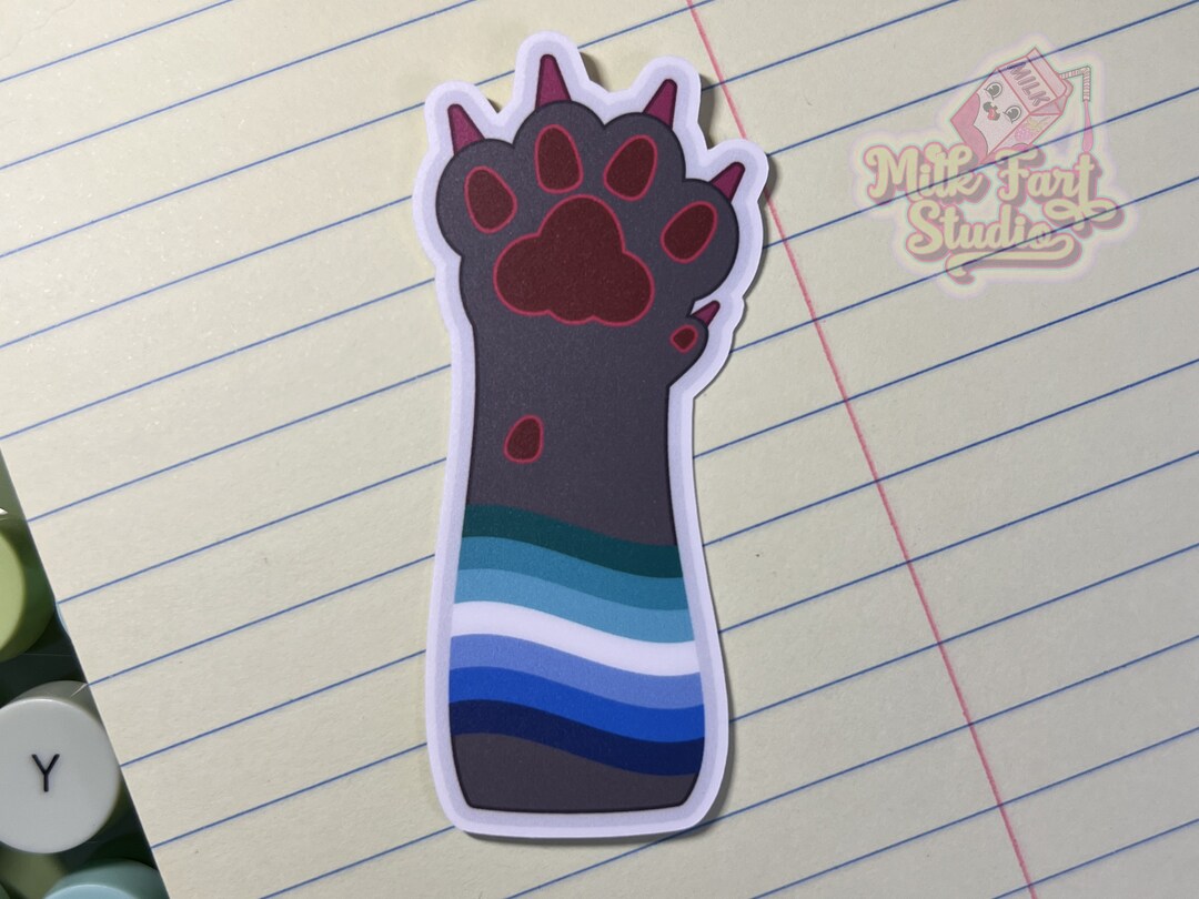 Gay Men Pride Cat Paw Sticker, Gay Men Pride, Gay Men Sticker, MLM ...