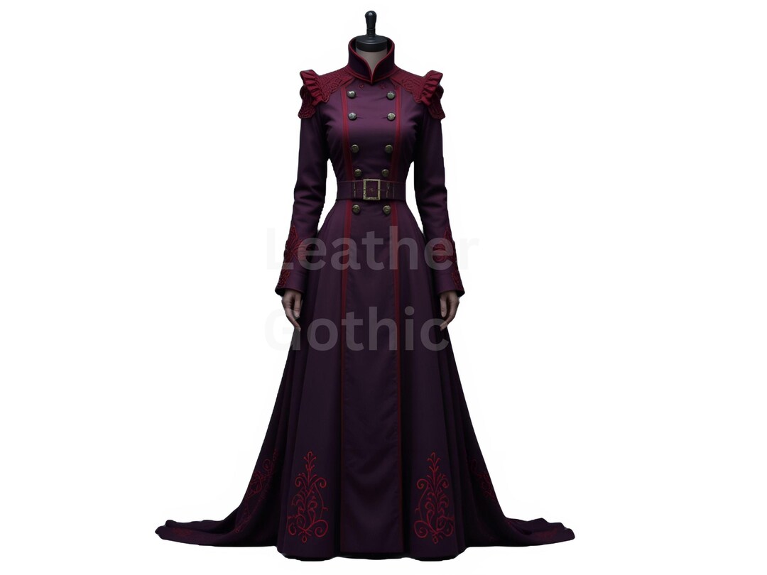 Gothic Vampire Coat | Victorian Tailcoat for Women | Steampunk Cosplay ...