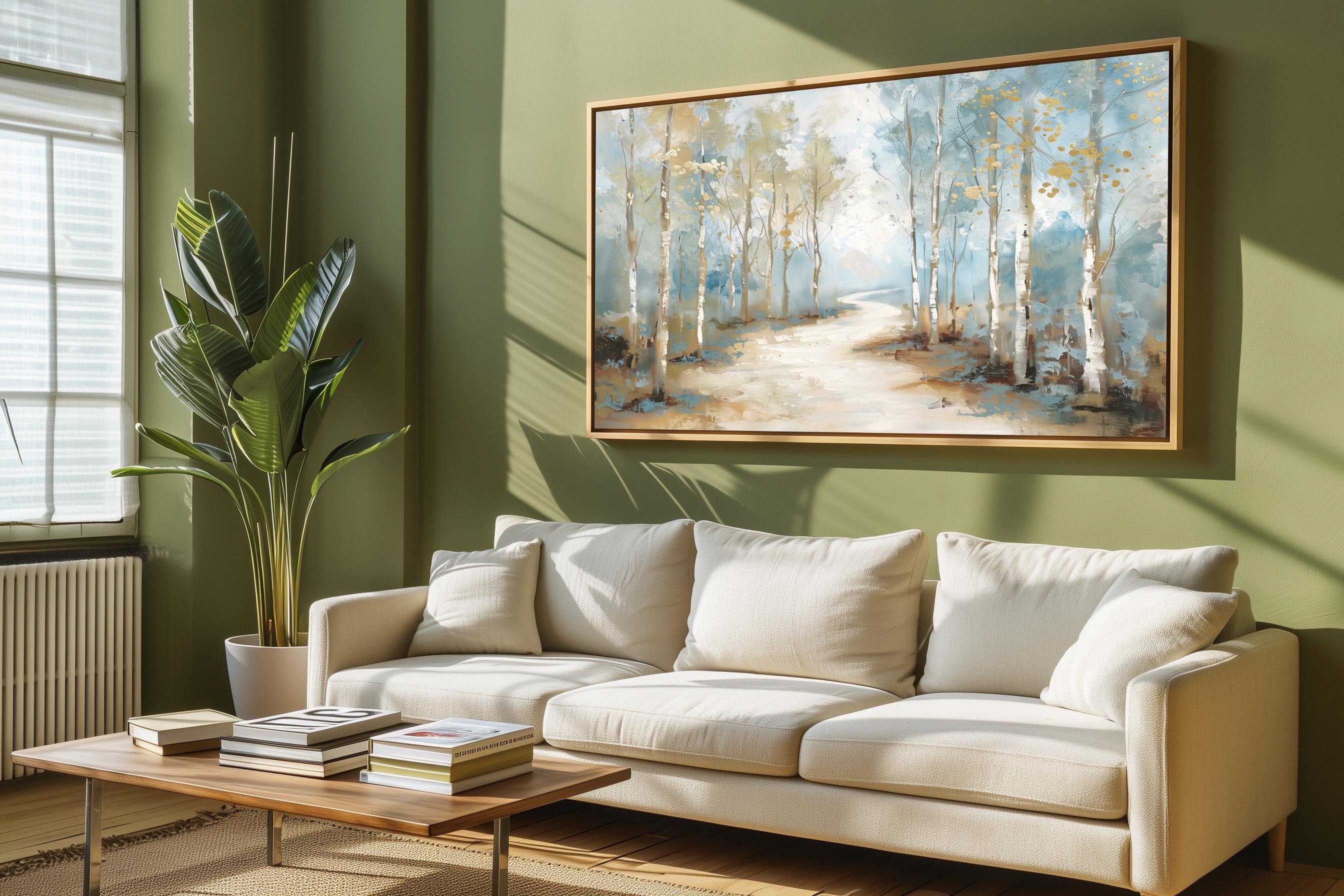 Misty Forest Canvas Print – Woodland Path, Floating Wood Frame - Etsy