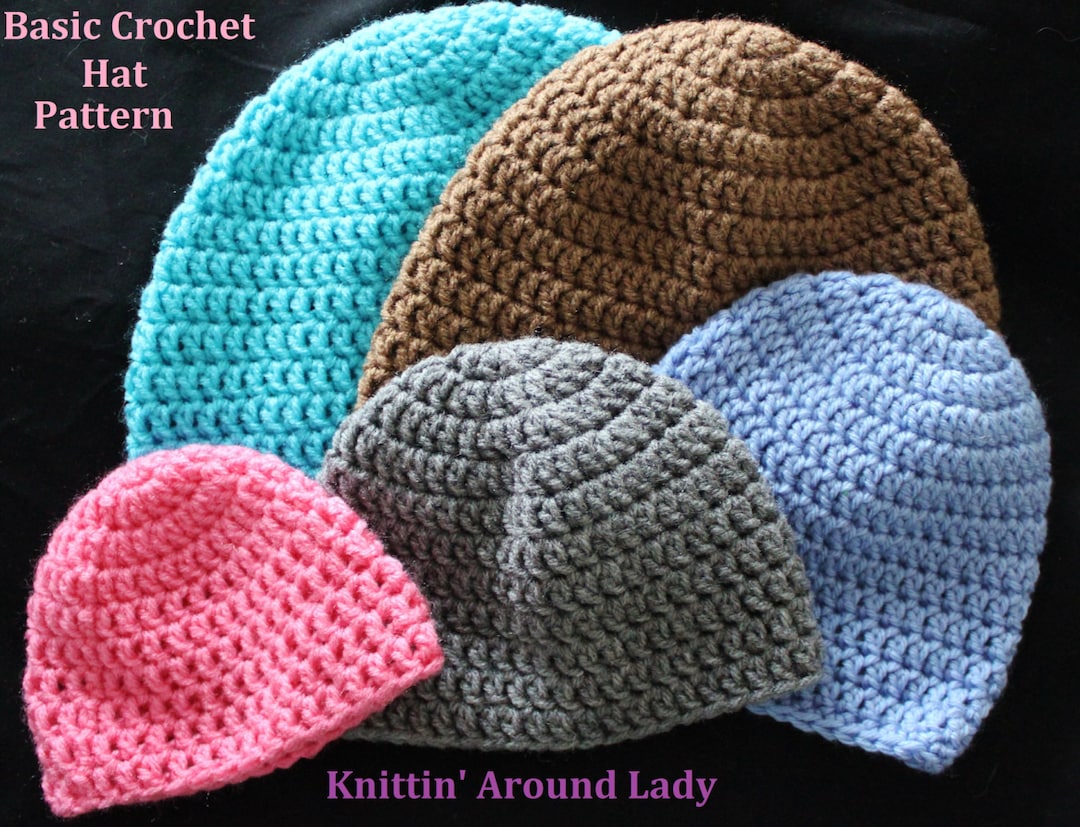 Basic Crochet Hat PATTERN - Etsy