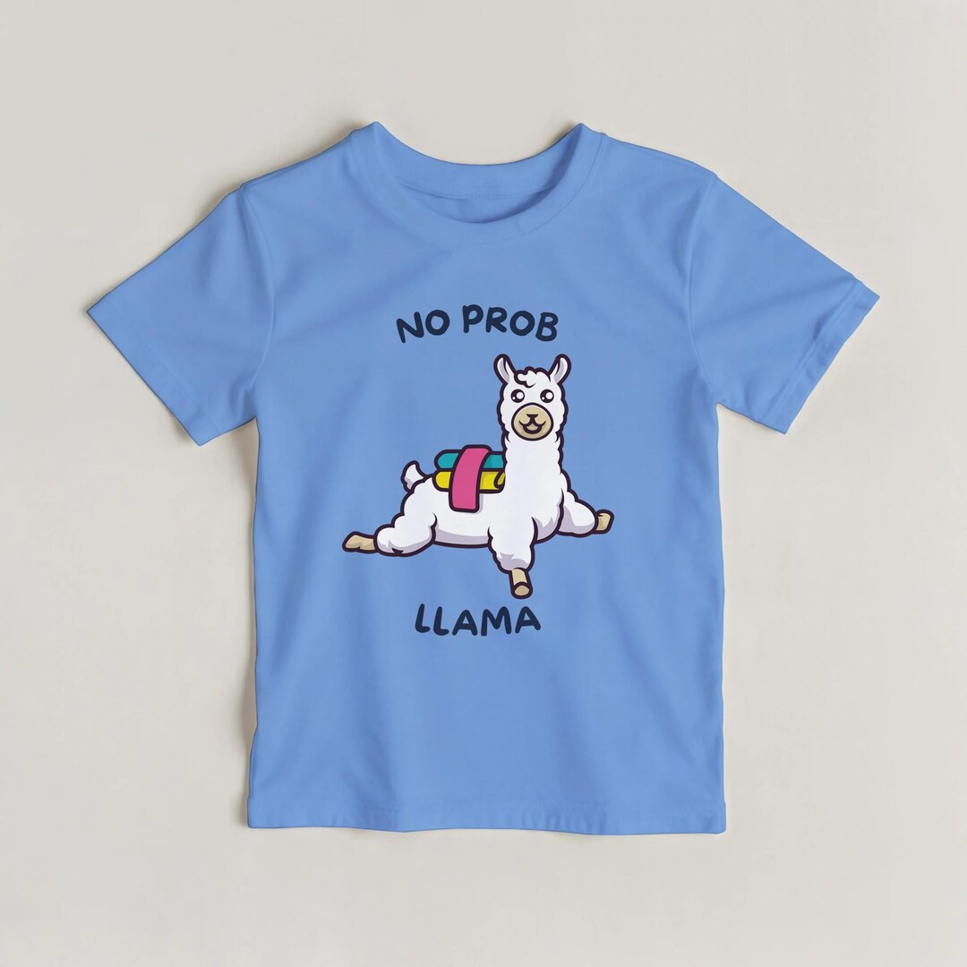 Funny Llama T-shirt – No Prob Llama T-shirt, Funny Animal Top, Cute ...