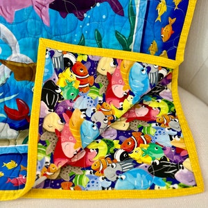 Fish Baby Quilt, Octopus Baby Quilt, Under the Sea Baby Quilt, Ocean ...