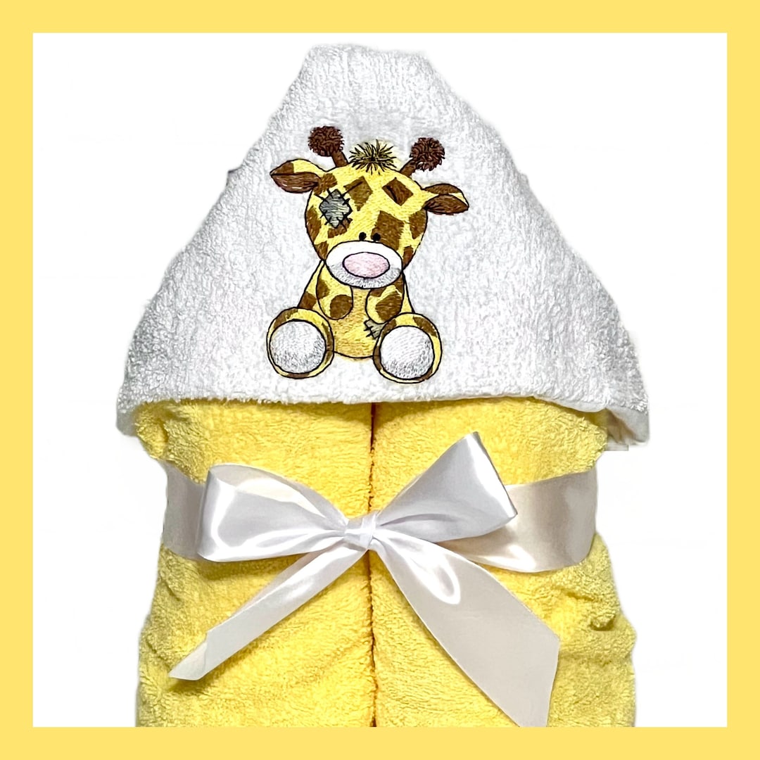 Baby Giraffe Hooded Towel, Baby Animals; Tattered Toy Hooded Towel - Etsy