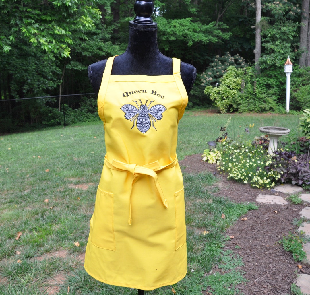 Queen Bee Apron Kitchen Apron Bee Clothing - Etsy