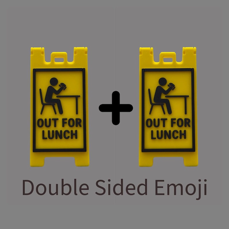 Out for Lunch Desk Sign | Status Indicator (switchable) | Office Decor ...