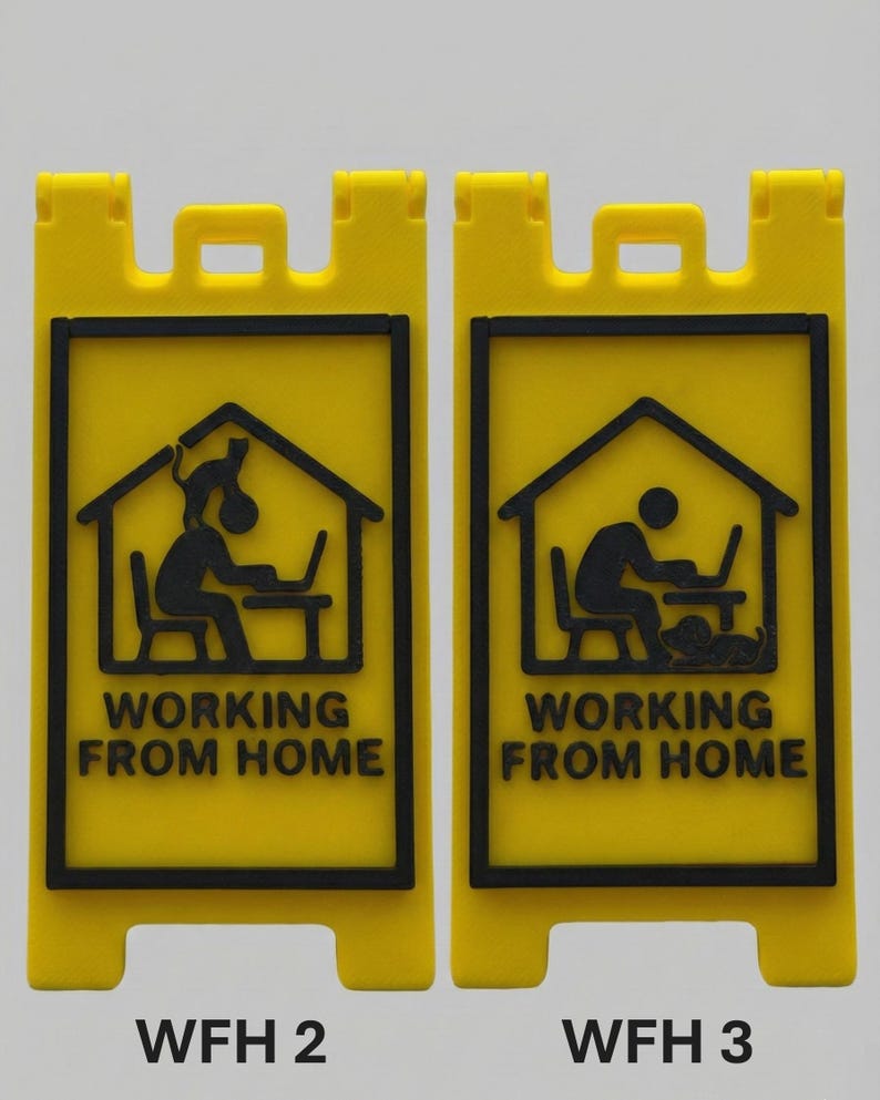 Working From Home Desk Sign | Status Indicator (switchable) | Office ...