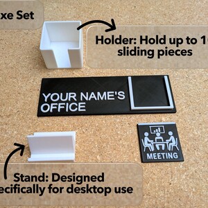 Personalized Office Door Sign | Custom Name, Status Indicator | the ...