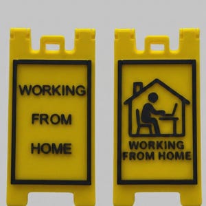 Working From Home Desk Sign | Status Indicator (switchable) | Office ...