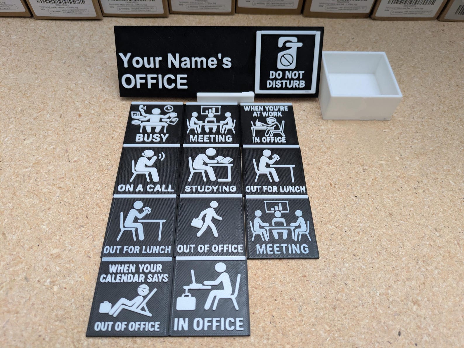 Personalized Office Door Sign: Custom Name, Switch Status - Etsy