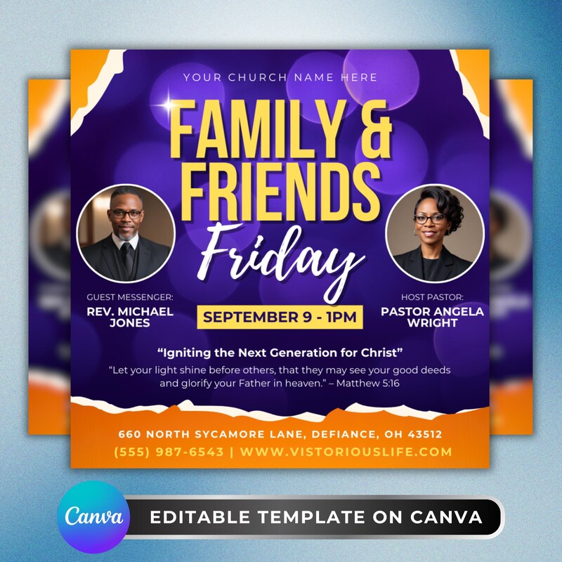 Family and Friends Day Program Template - Etsy