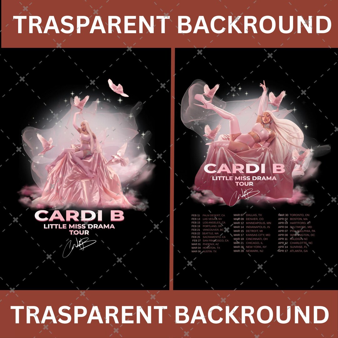Cardi B Little Miss Drama Tour 2026 PNG Design (digital Download) - Etsy