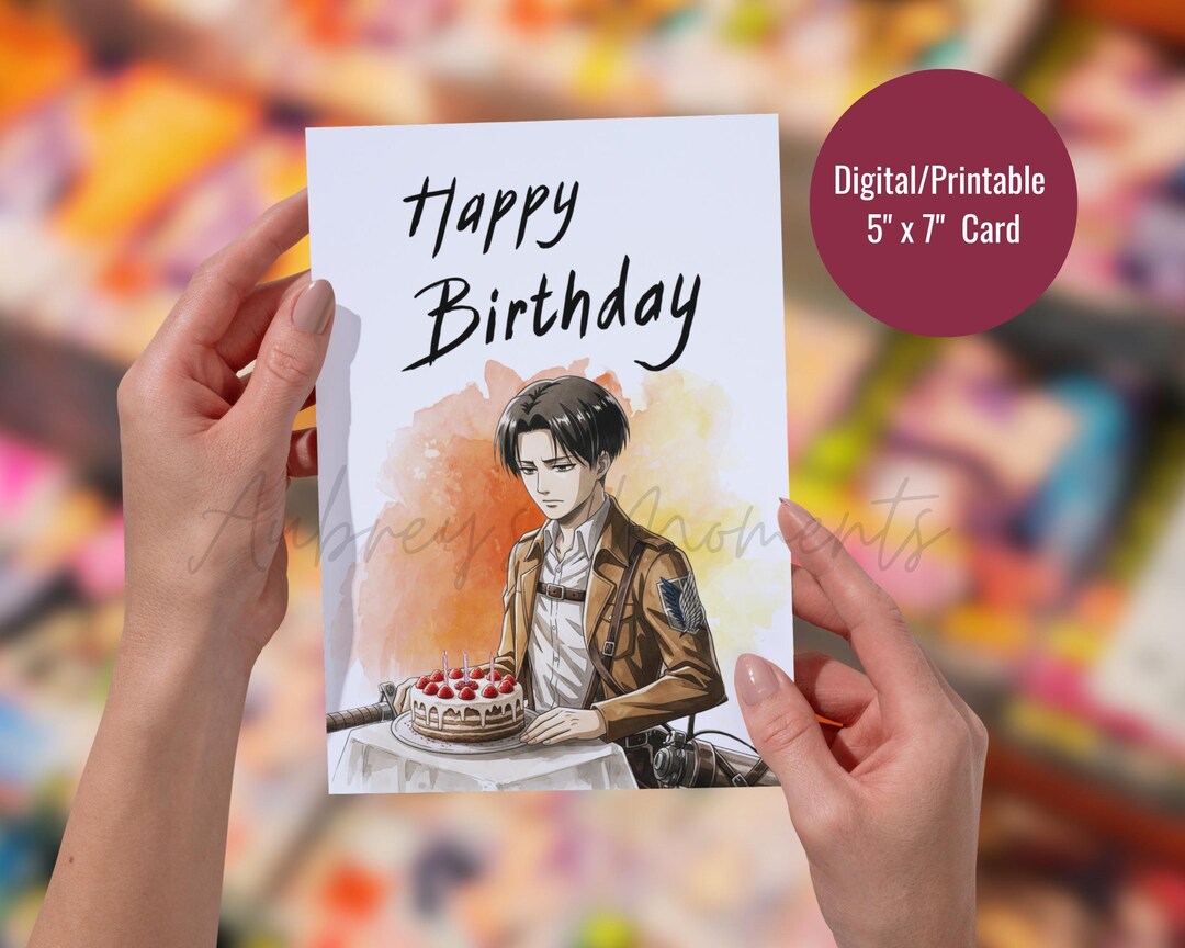 Anime Birthday Card | Anime Greeting for Manga & Otaku Fans | Printable ...