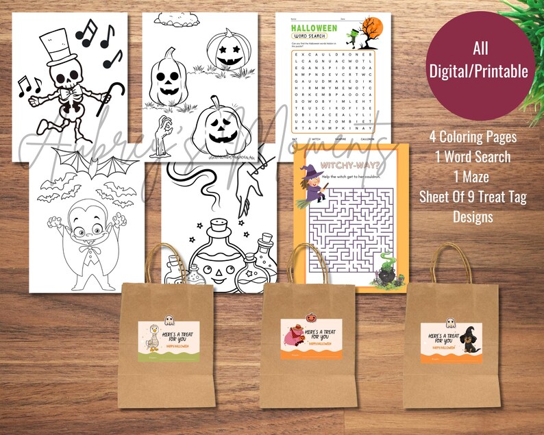 Halloween Activity Pages for Kids | Fall Coloring Pages, Word Search ...