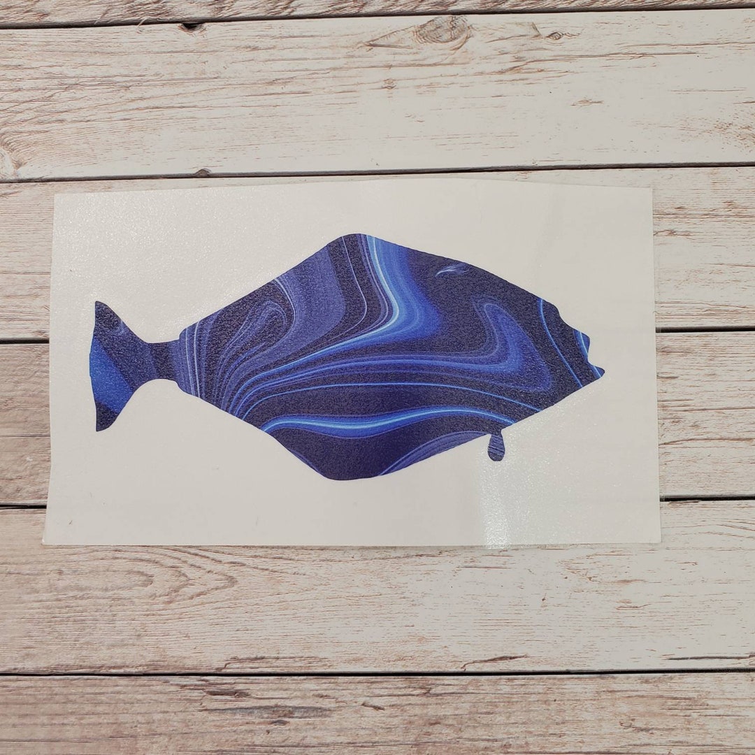 10 Patterns Halibut Vinyl Decal halibut Sticker Halibut Bumper Sticker ...
