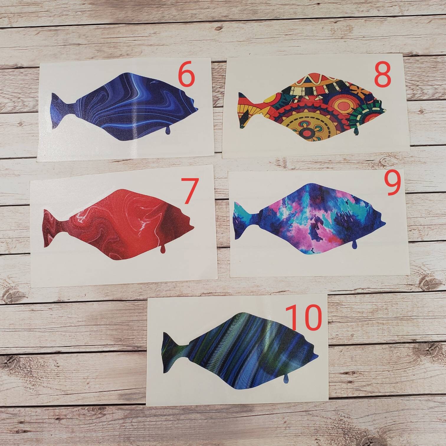 10 Patterns Halibut Vinyl Decal halibut Sticker Halibut Bumper Sticker ...