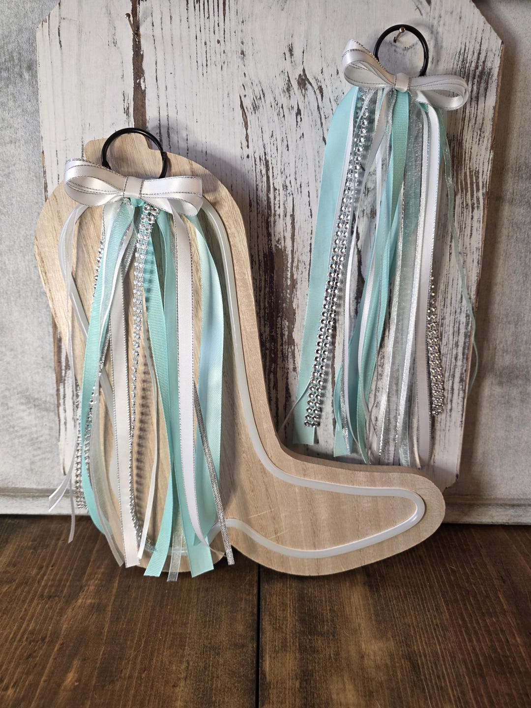 Turquoise Cowgirl Boot Bows: Country Concert Cowboy Boot Accessory ...