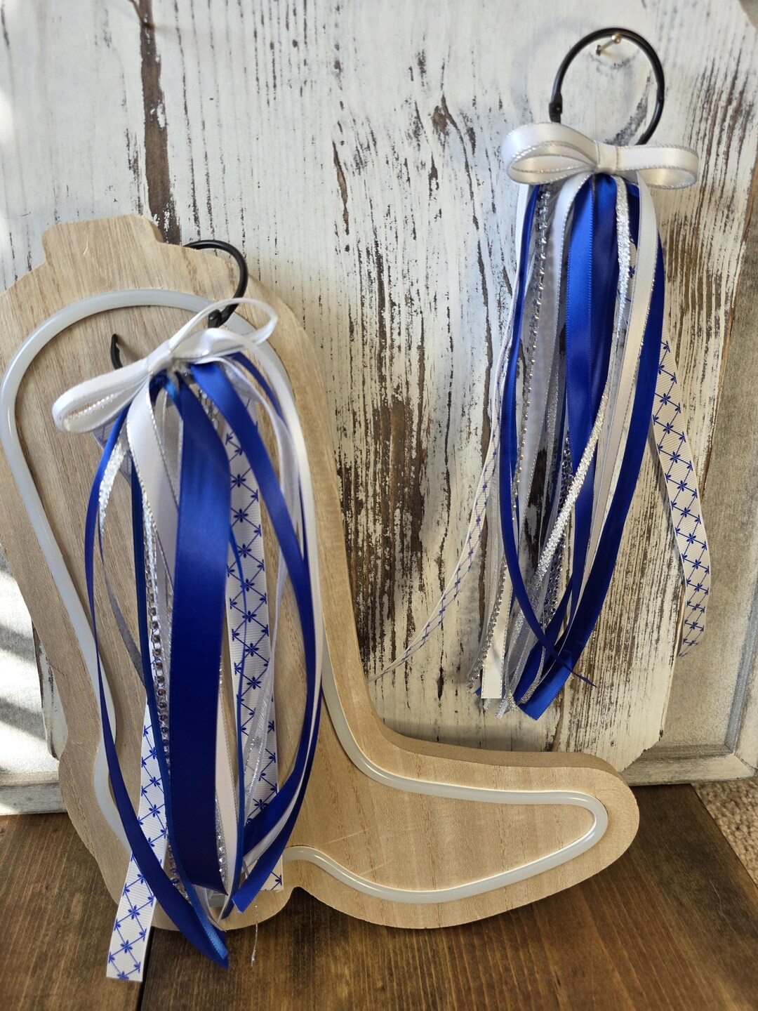 Country Concert Boot Bows | Blue & White Cowgirl Boot Bows | Cowboy ...
