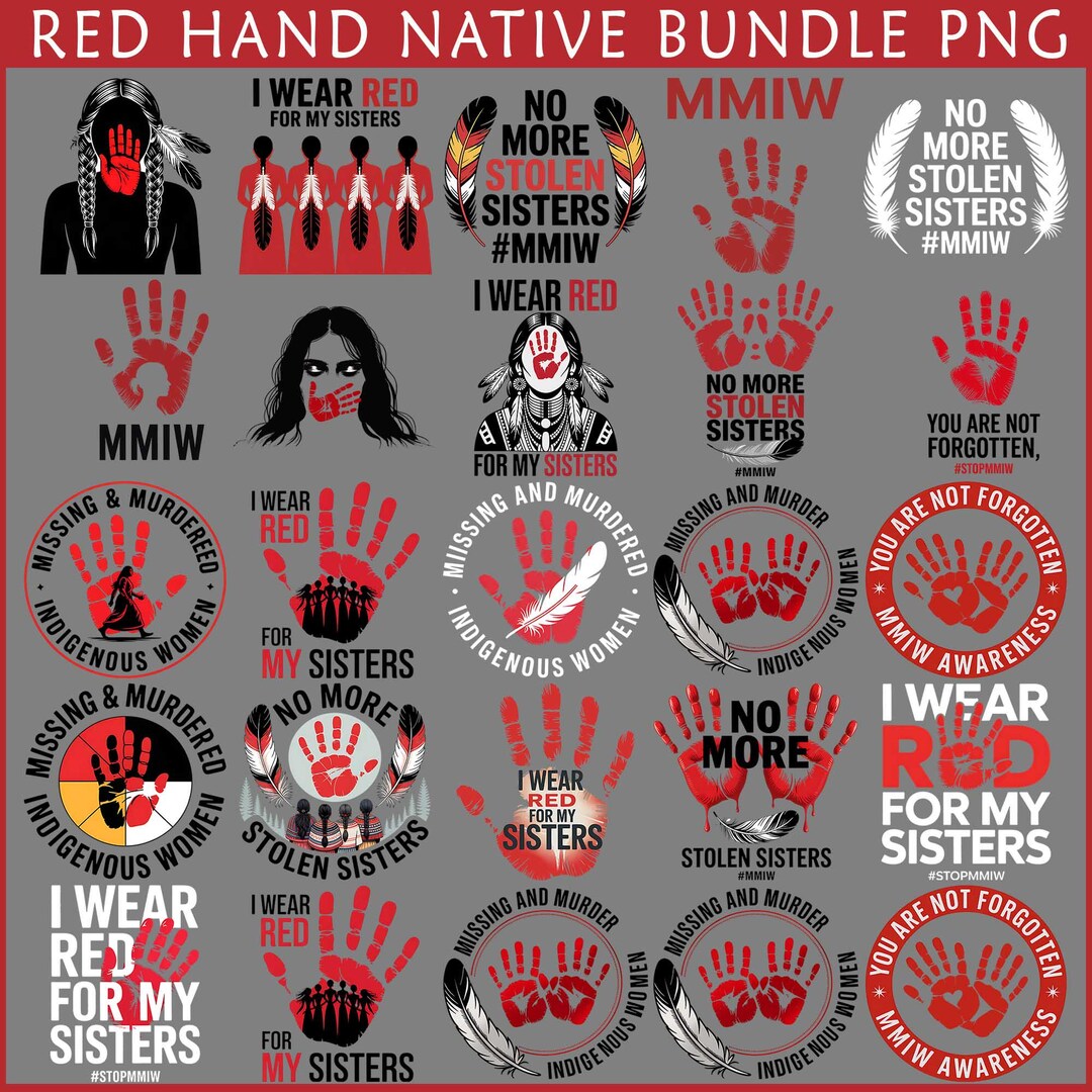 Red Hand Native American PNG, Native Png, Indian Png, Mother's Day Png ...