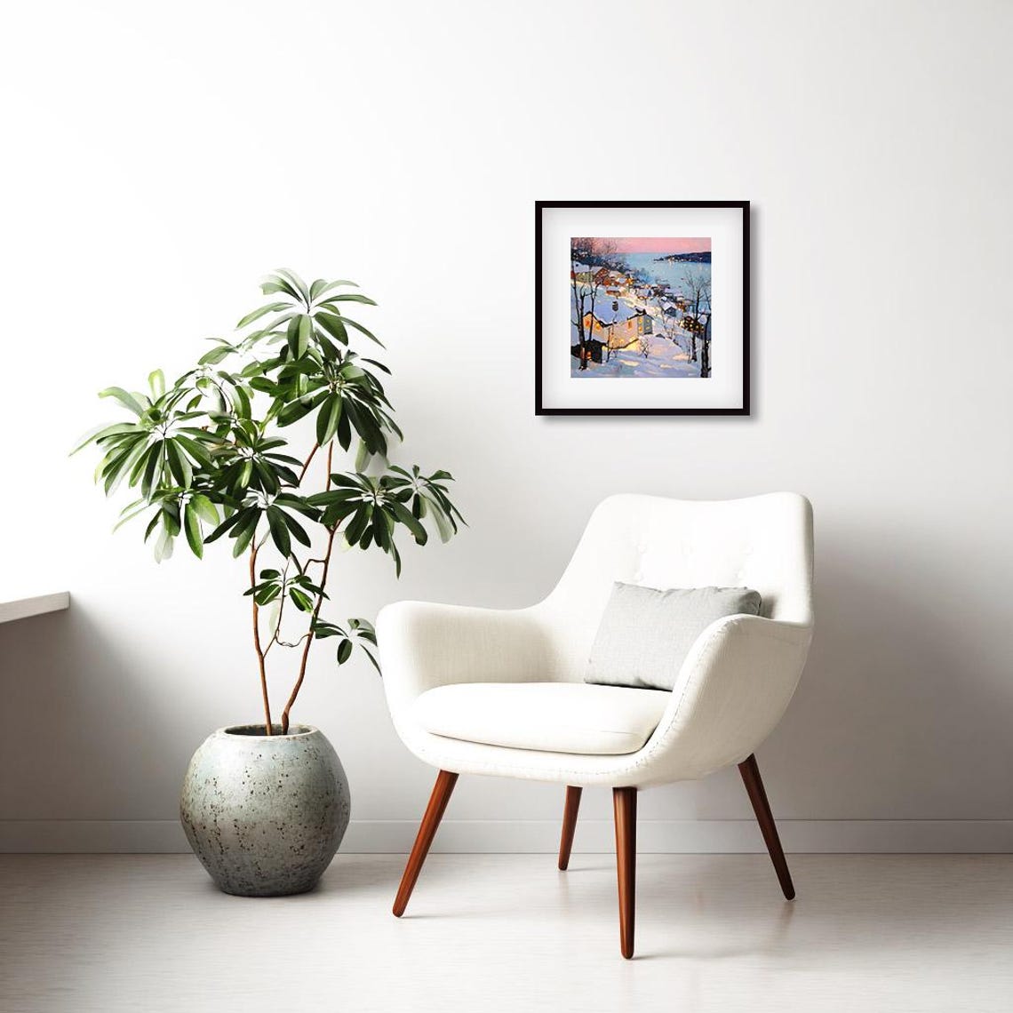 Moonlit Terrace Cat Art Print : Beside the Quiet by Kaoru Yamada - Etsy