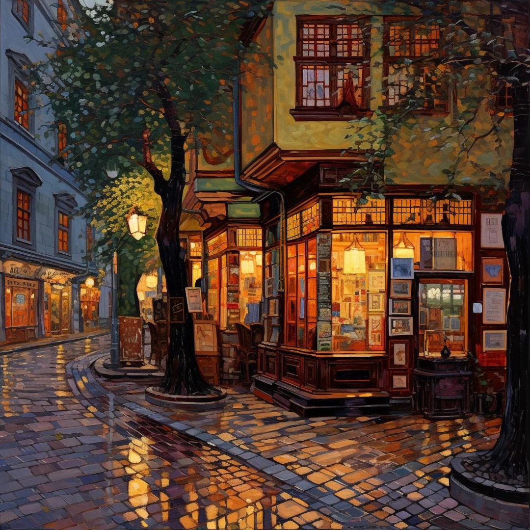 Bookstore Street Art Print : Twilight Bookstore by Kaoru Yamada - Etsy