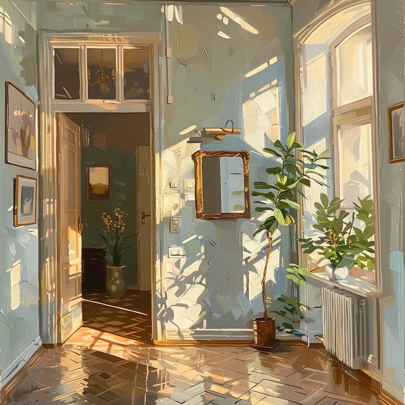 Sunlit Hallway Art Print : A Warm Welcome by Kaoru Yamada - Etsy
