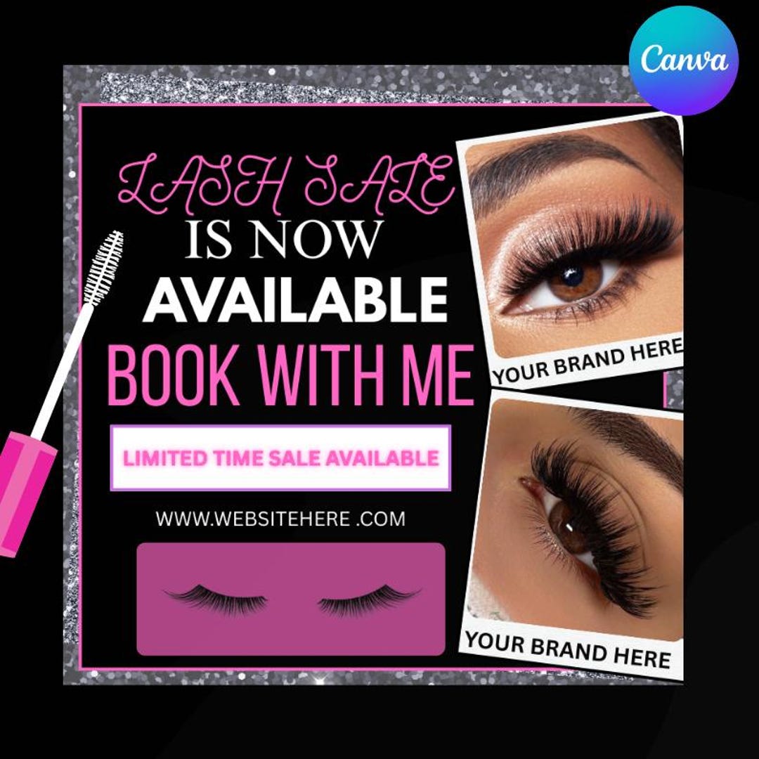 Lash Booking Flyer Lash Tech Flyer DIY Lash Flyer Lashes Flyer Lash ...
