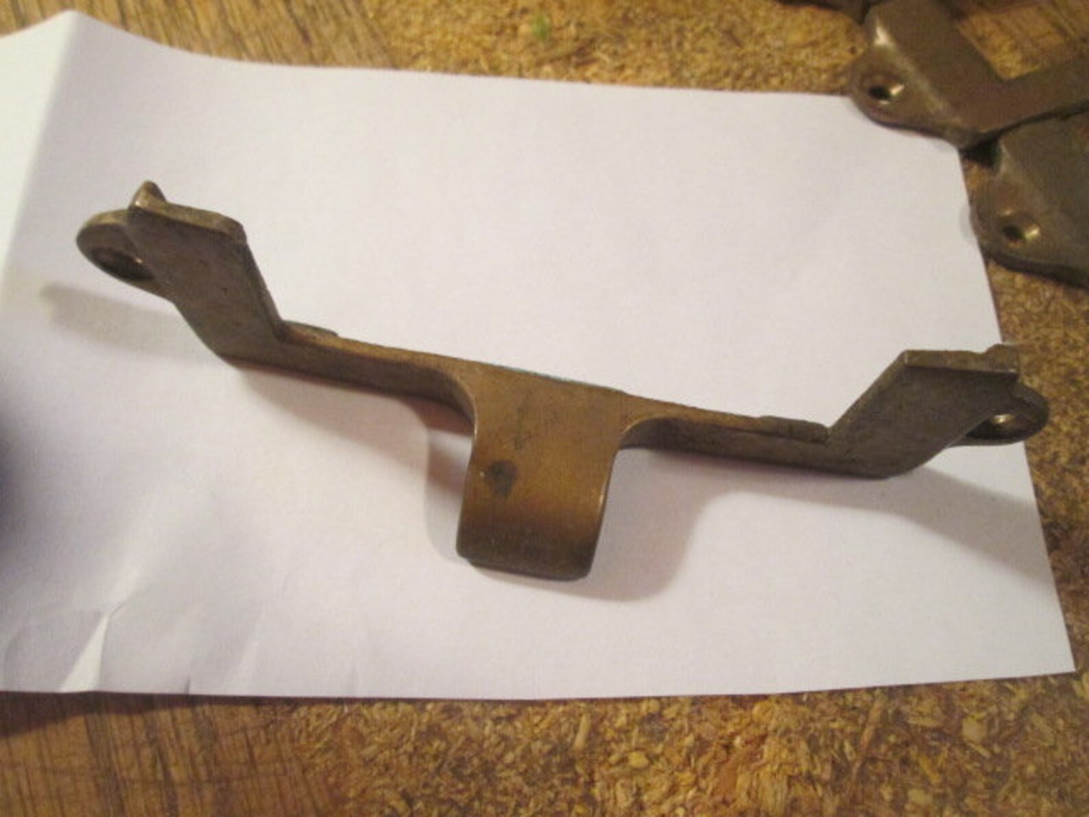 PAIR Cast Brass / Bronze Tag Frame Label Holder File Cabinet Library ...