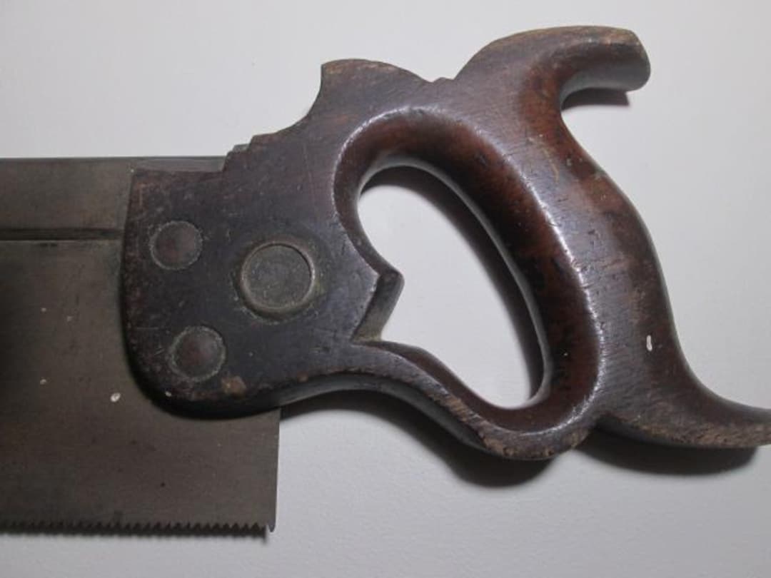 Simonds Miter Box Back Saw Pat 1887 Medallion Antique Vintage ...